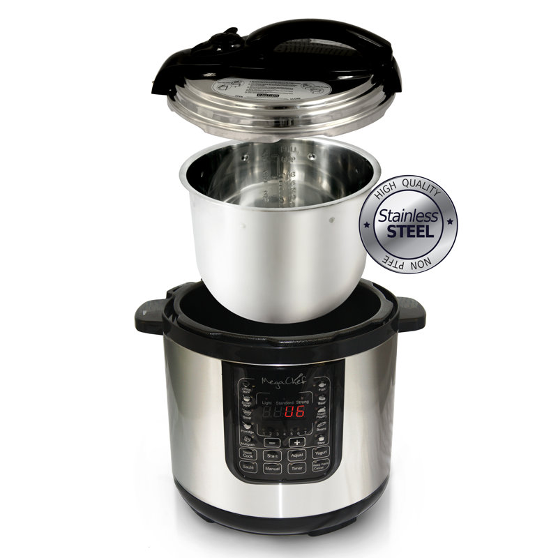 Mega Chef 8-Qt. Digital Pressure Cooker & Reviews | Wayfair