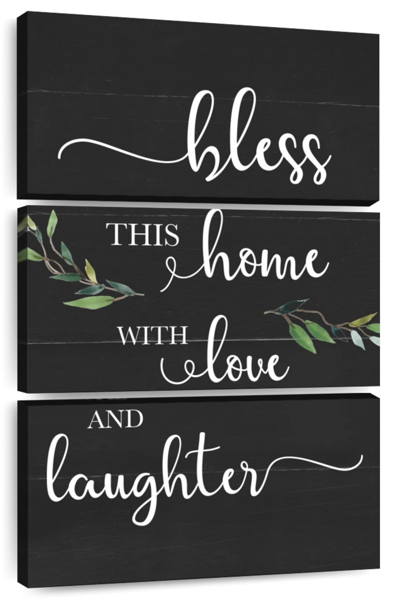 Trinx Kema Love And Laughter II Wall Sign | Wayfair