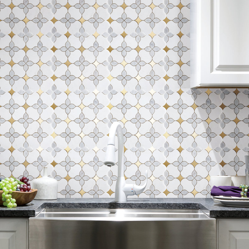 ES Stone Water Jet 6" x 6" Novelty Mosaic Wall & Floor Tile & Reviews ...