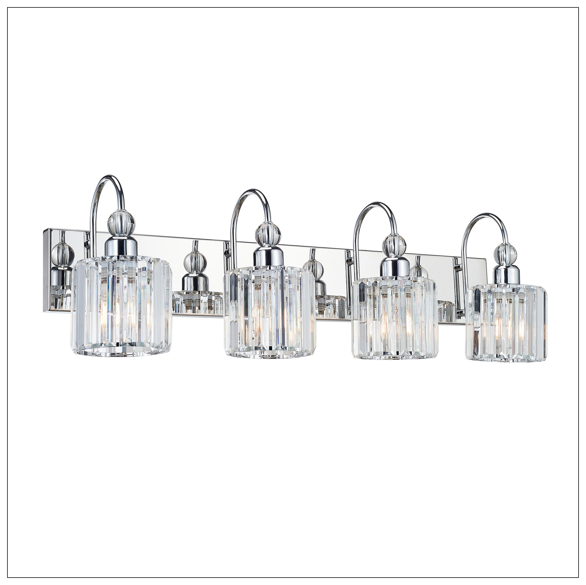 Latitude Run® Indoor Decorative Lighting Iron Stainless Steel Crystal ...