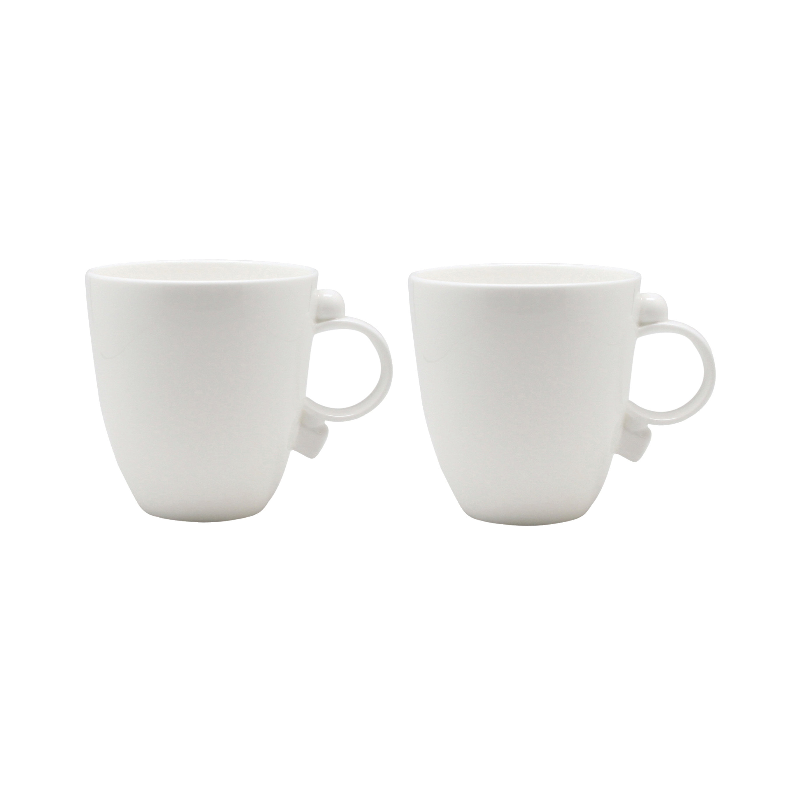 Prouna Geometrica White Bone China Coffee Mug , Set of 2 | Wayfair