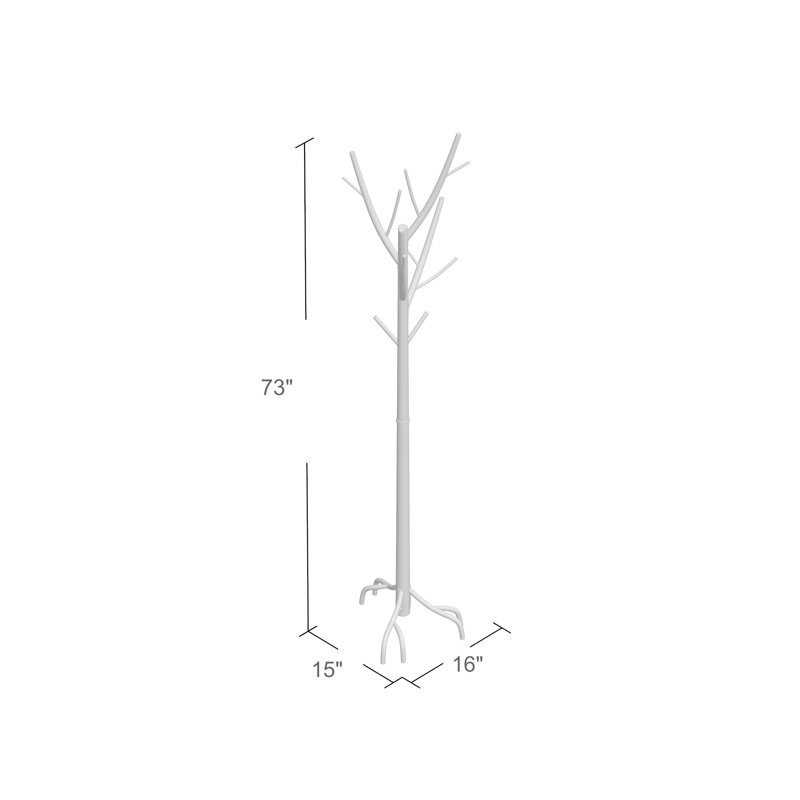 Wade Logan® Hauser Metal Hall Tree Freestanding Coat & Hat Rack with ...