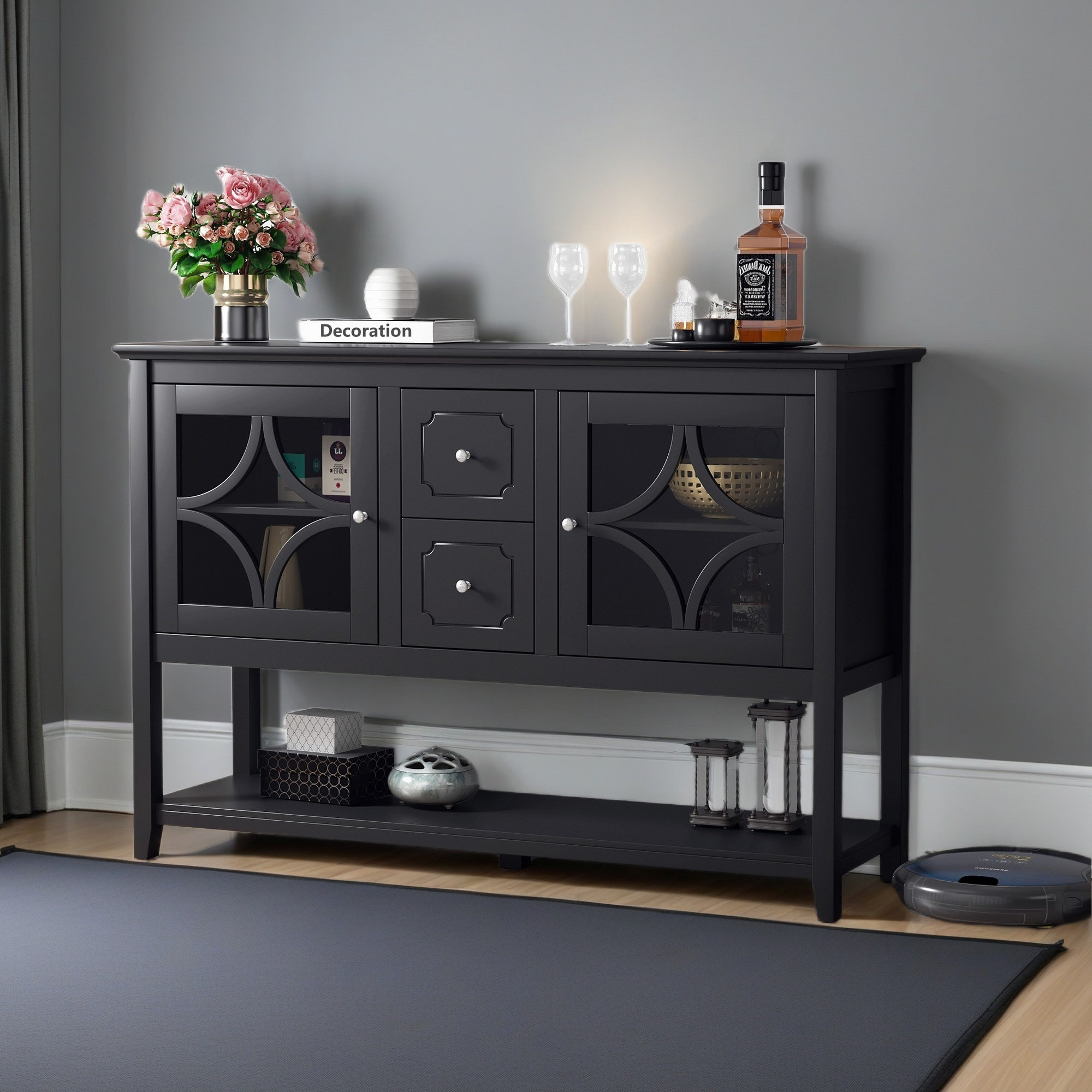 Red Barrel Studio® Sideboard Buffet Console Table, Media Cabinet With ...