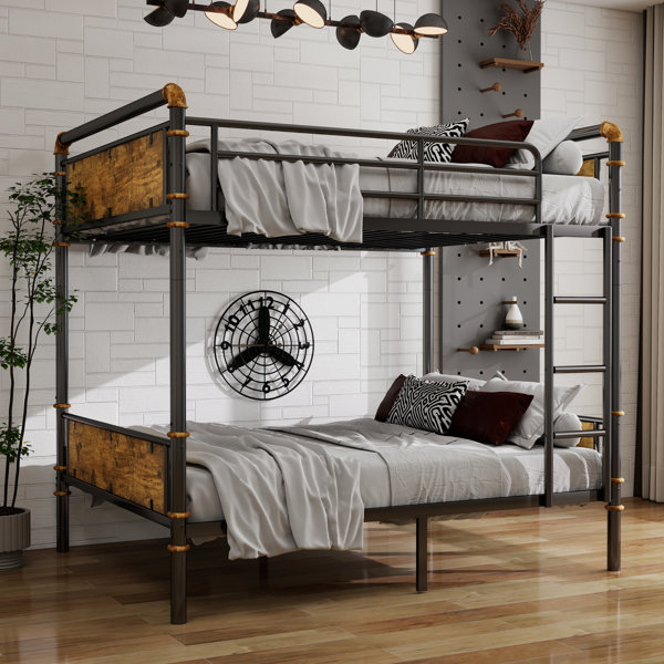 Mason & Marbles Twin Xl Over Twin Xl Metal Bunk Bed,Detachable Bunkbeds ...