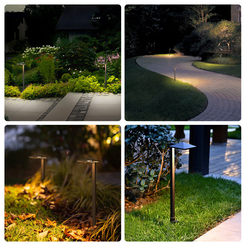 EDISHINE Dark Brown Low Voltage Plug-in Integrated LED Aluminum Pathway ...