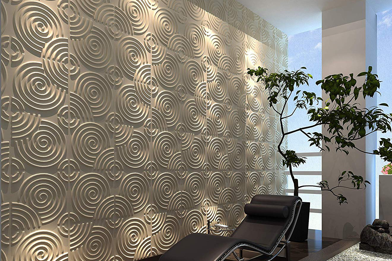 Orren Ellis 3D Fibre Decorative Wall Panels/Paintable Plant Fibre ...