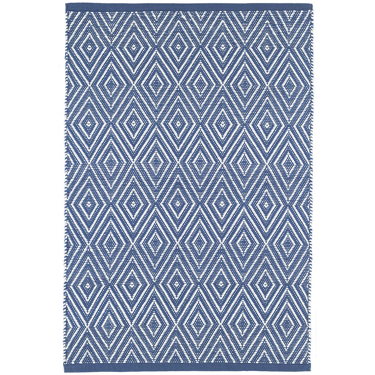 Dash and Albert Rugs Diamond Denim/White Handwoven Indoor/Outdoor Rug ...