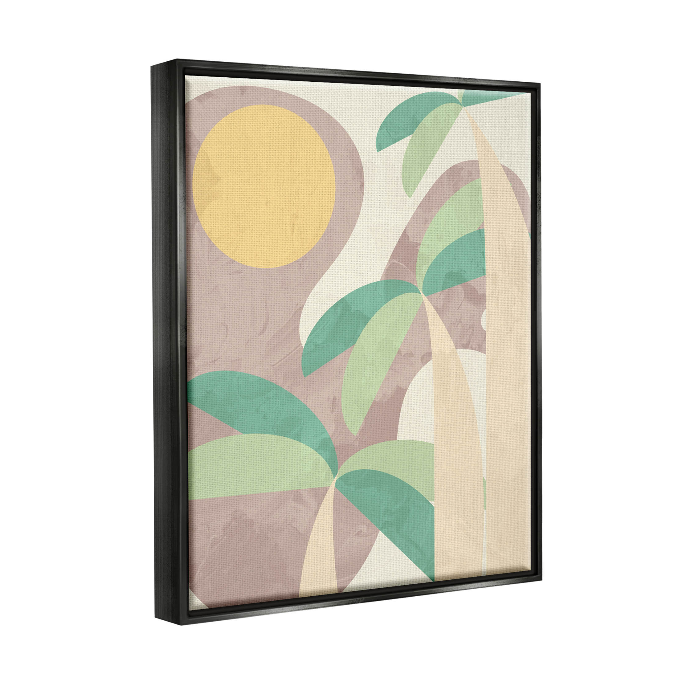 George Oliver Geometric Palm Tree Summer Floater Canvas Wall Art By Lil ...