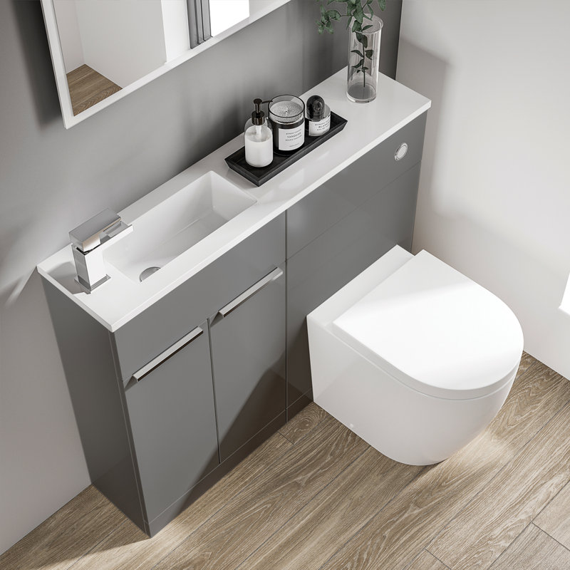 Elation Bathrooms 1000mm Combined Vanity Unit with Toilet Included ...