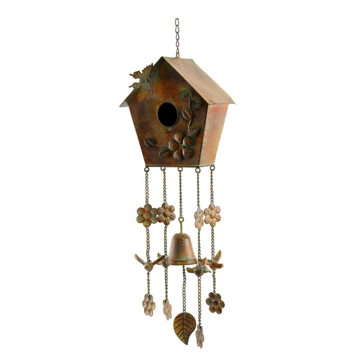 August Grove® Julio Weather Resistant Metal Abstract Wind Chime | Wayfair