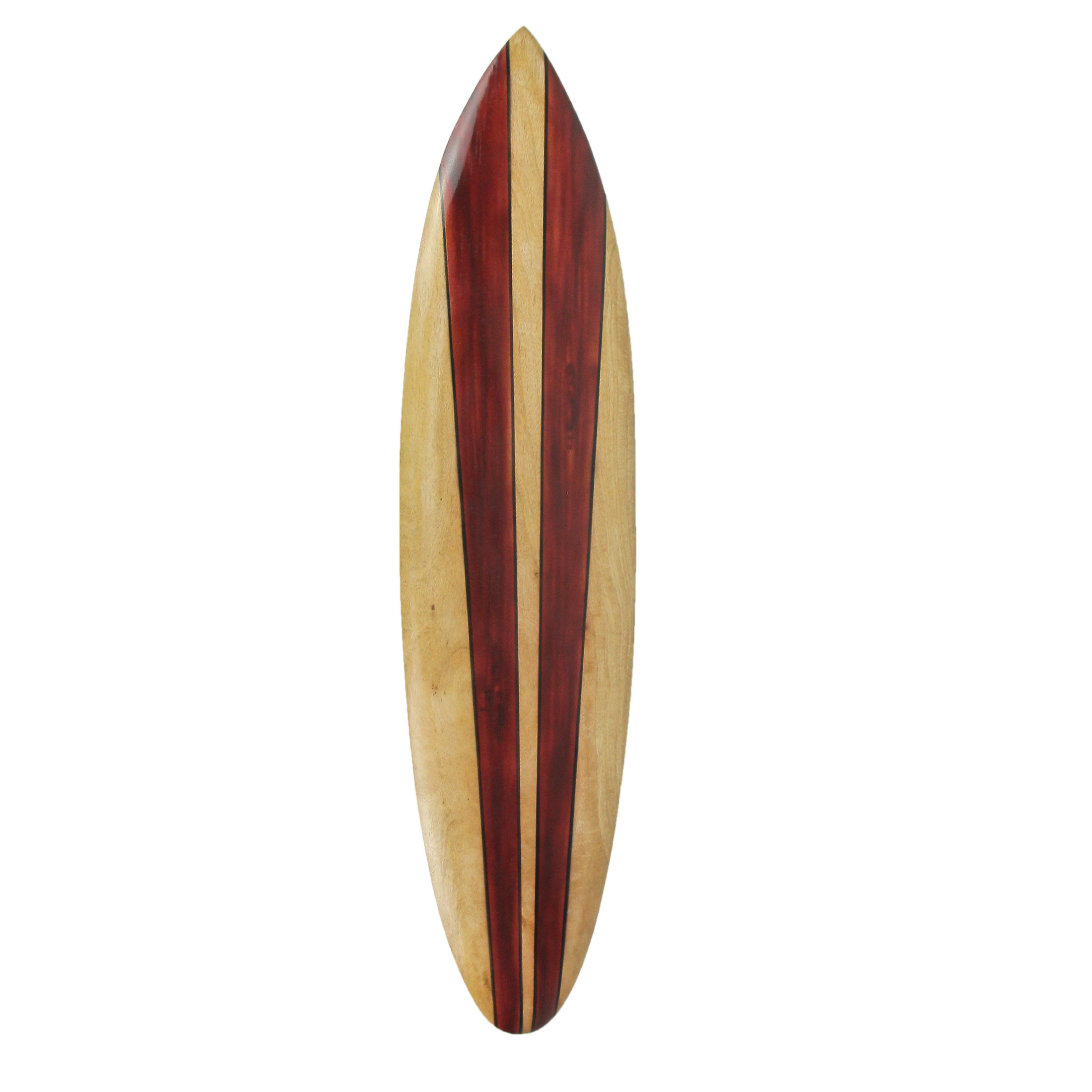 Breakwater Bay 39 Inch Hand Carved Painted Dark Stripes Wooden ...
