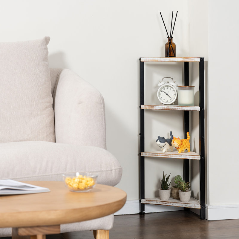 17 Stories Warsan 4-Tier Corner Bathroom Storage Shelves | Wayfair