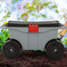 Pure Garden Rolling Garden Cart with Seat - Plastic Storage with Bench ...