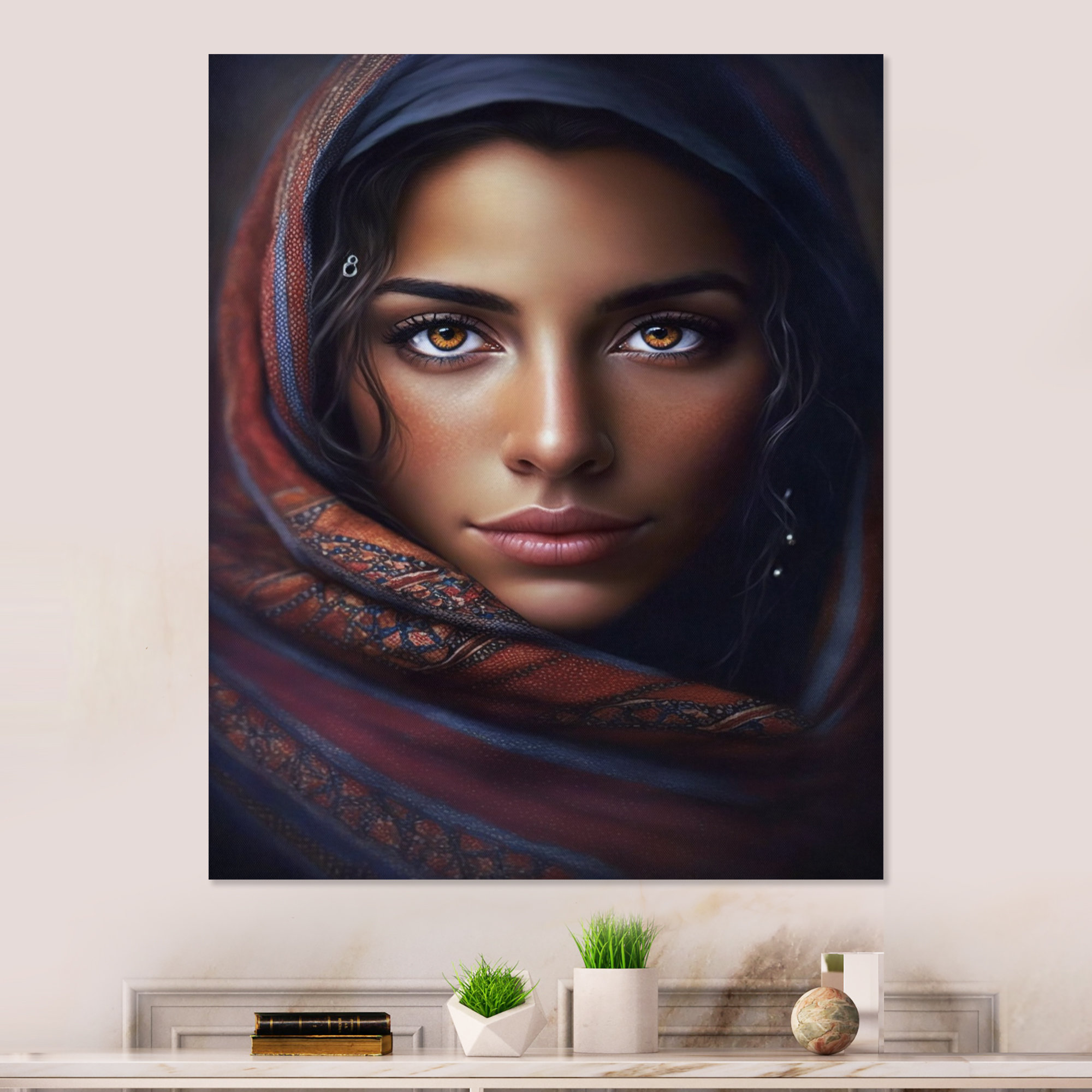Red Barrel Studio Enchanting Female Gaze II - Modern Woman Metal Wall ...