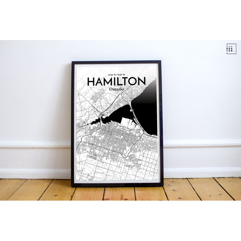 OurPoster.com Hamilton City Map On Paper Print - Wayfair Canada