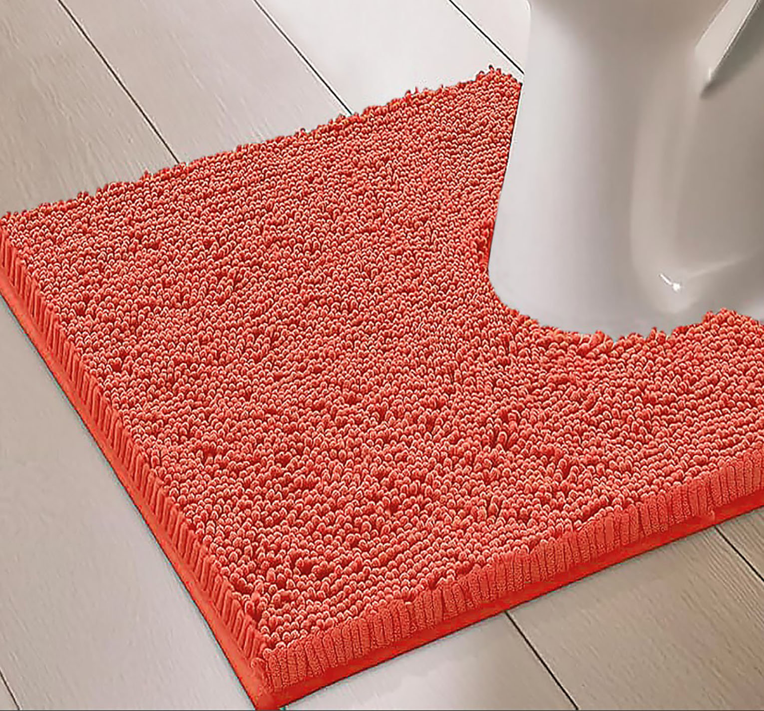 Latitude Run® Coral Soft Cozy Plush Chenille Contour Bath Mat Bathroom ...