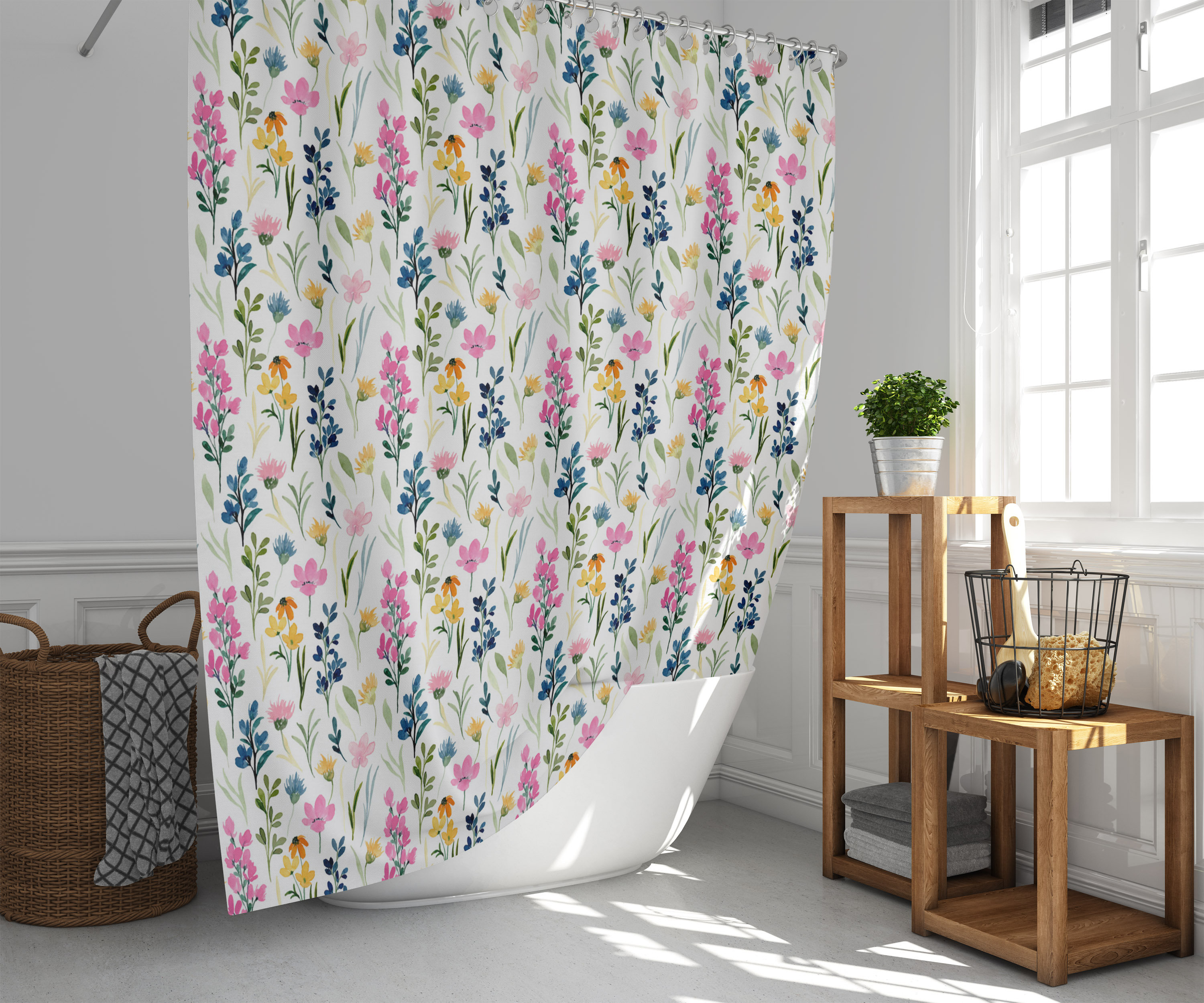 Wildon Home® Adigun Floral Shower Curtain | Wayfair