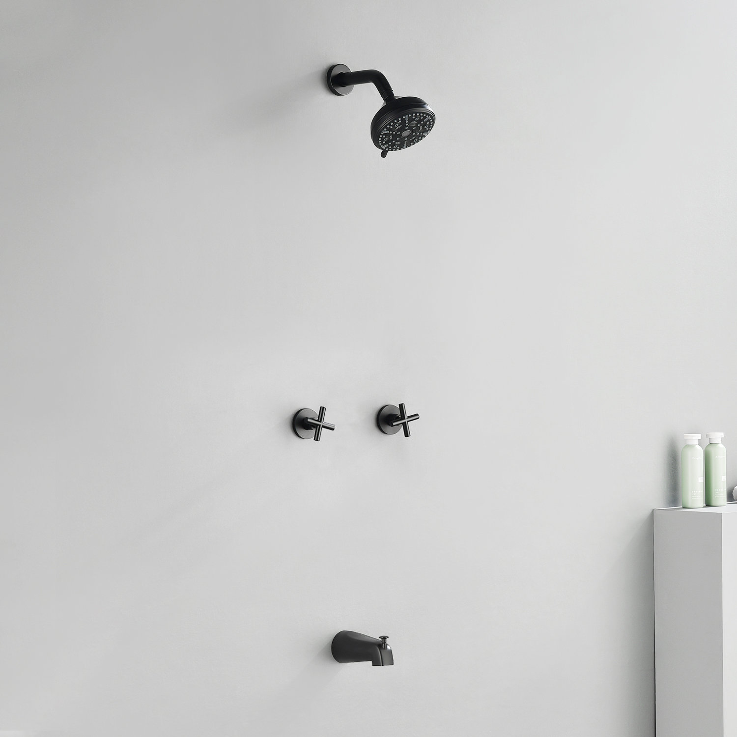 SHAMANDA 2 Handle Shower Faucet Set With Tub Spout Bathtub Shower ...