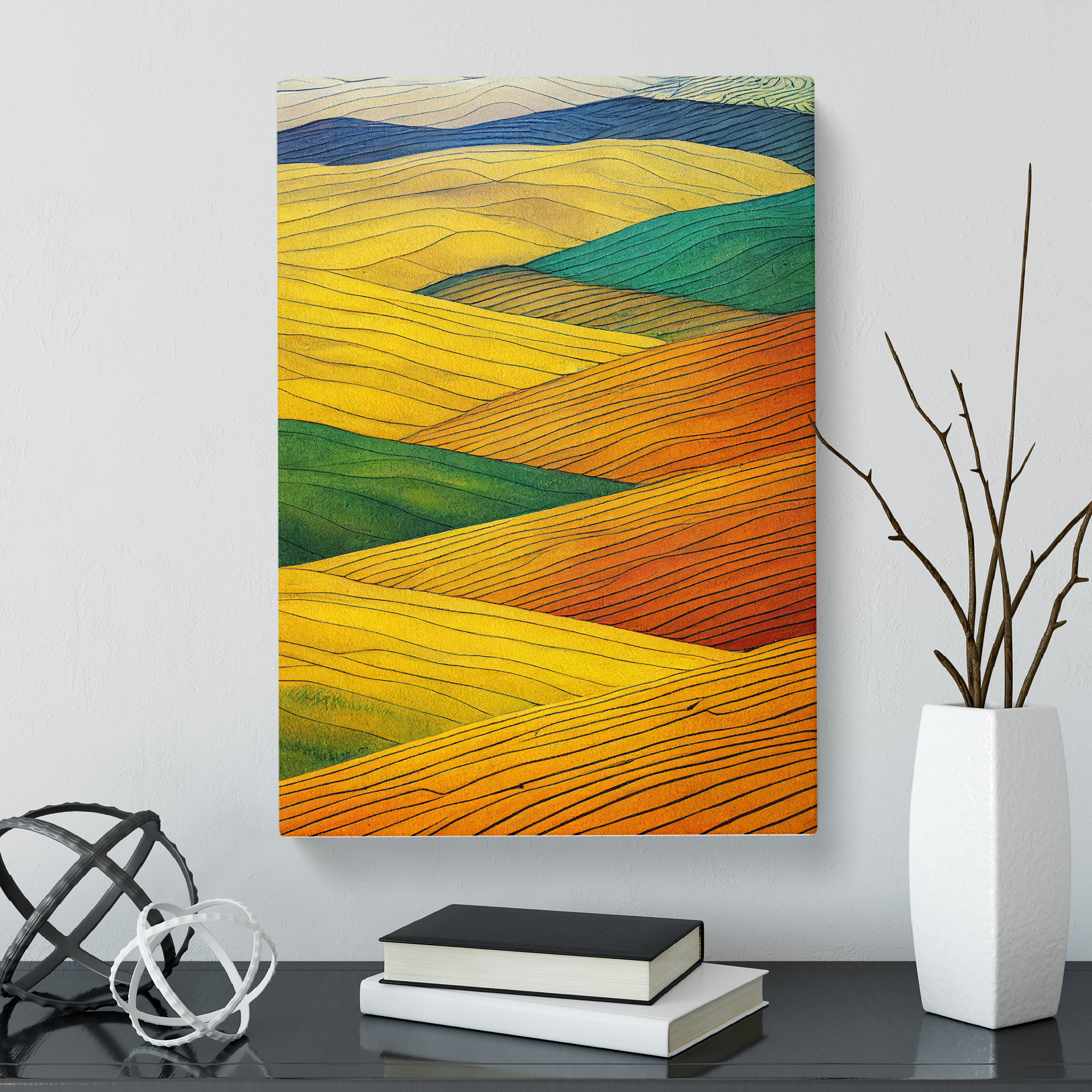 Alpen Home CAN-V0523-2795X Watercolour Wheat Field Vol.1 - Wrapped ...
