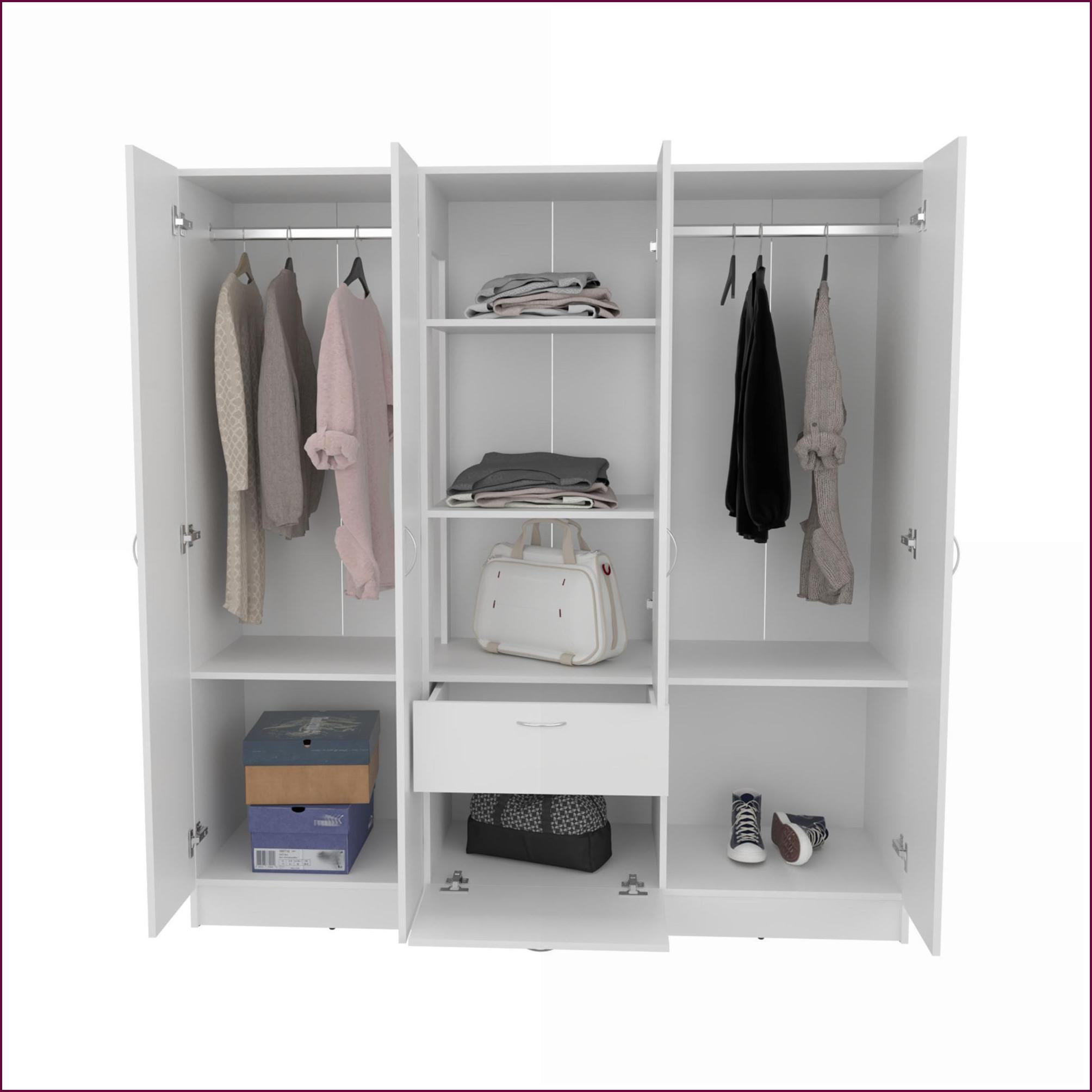 NFusion Armoires & Wardrobes: Mitu 6-Door Armoire with Shelves, Drawer ...