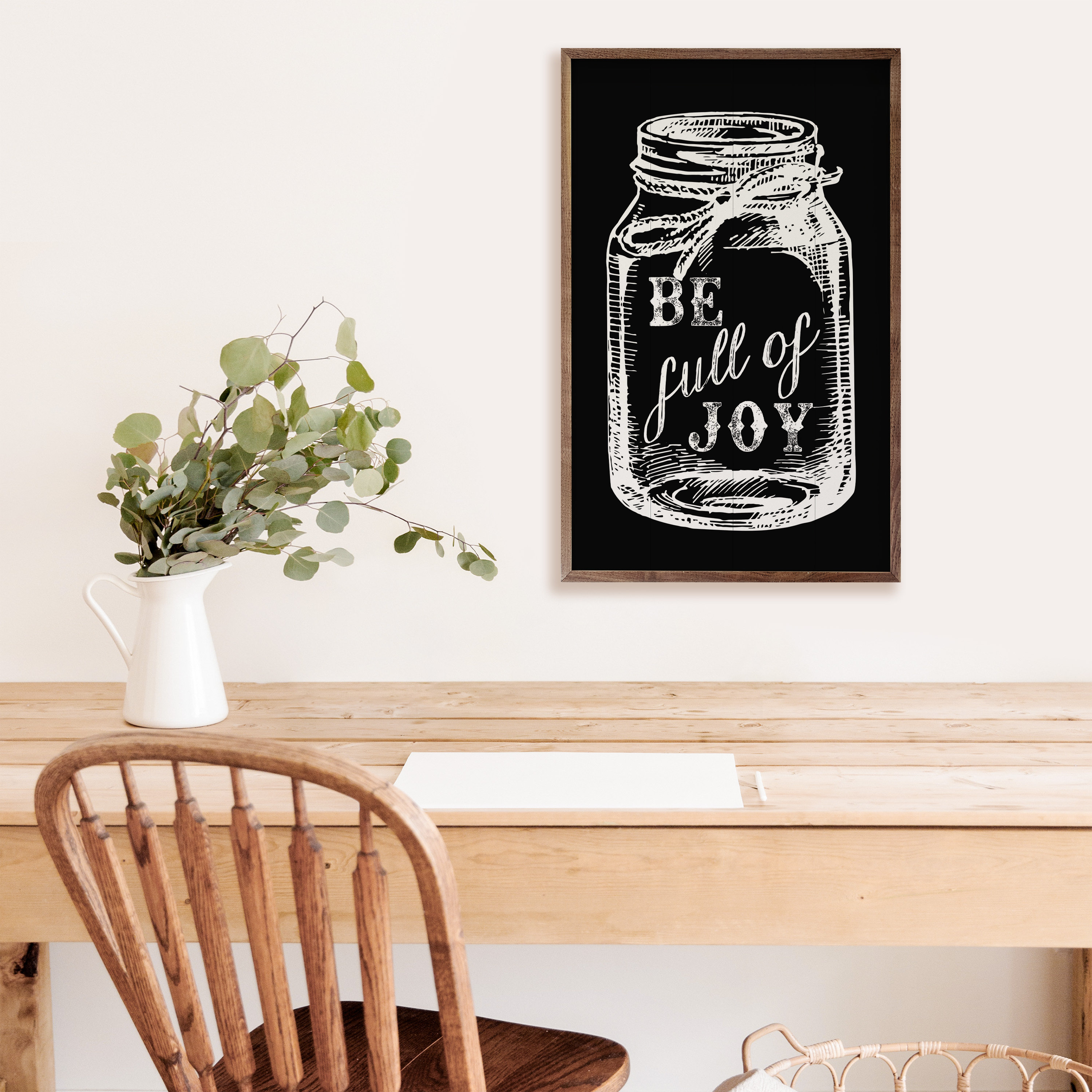 Winston Porter Full Of Joy Jar Black | Wayfair