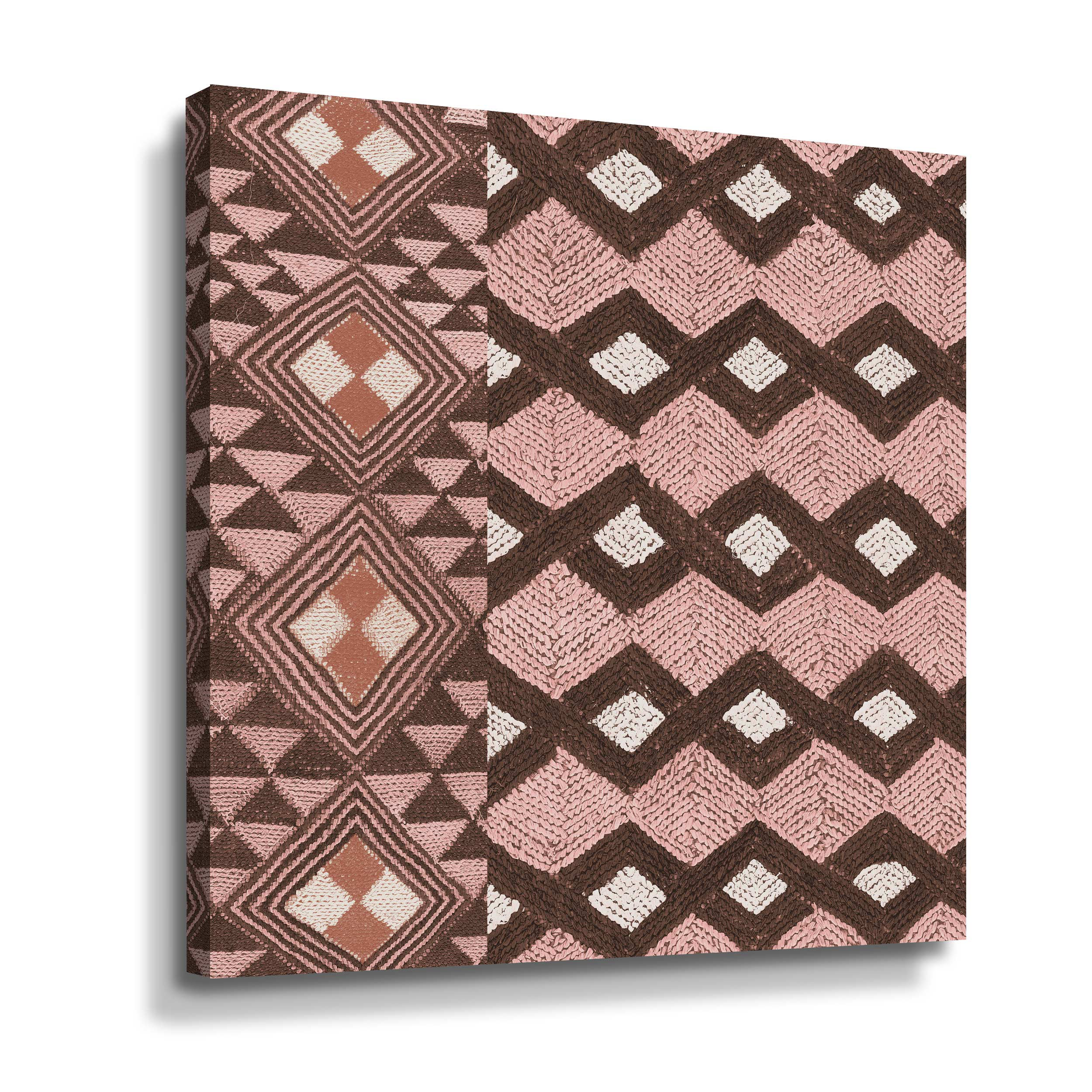 Union Rustic Kuba Cloth Mat I Blush Crop - Print on Canvas | Wayfair