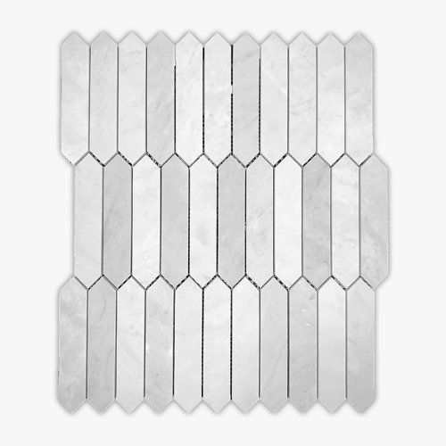 Direct Stone Source 1" x 4" Marble Linear Mosaic Wall & Floor Tile ...
