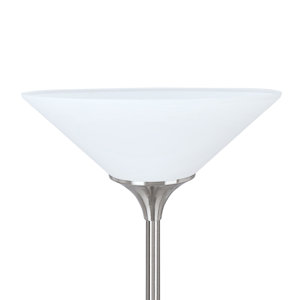 Lark Manor Analynn 71'' Satin Nickel Torchiere Floor Lamp & Reviews ...