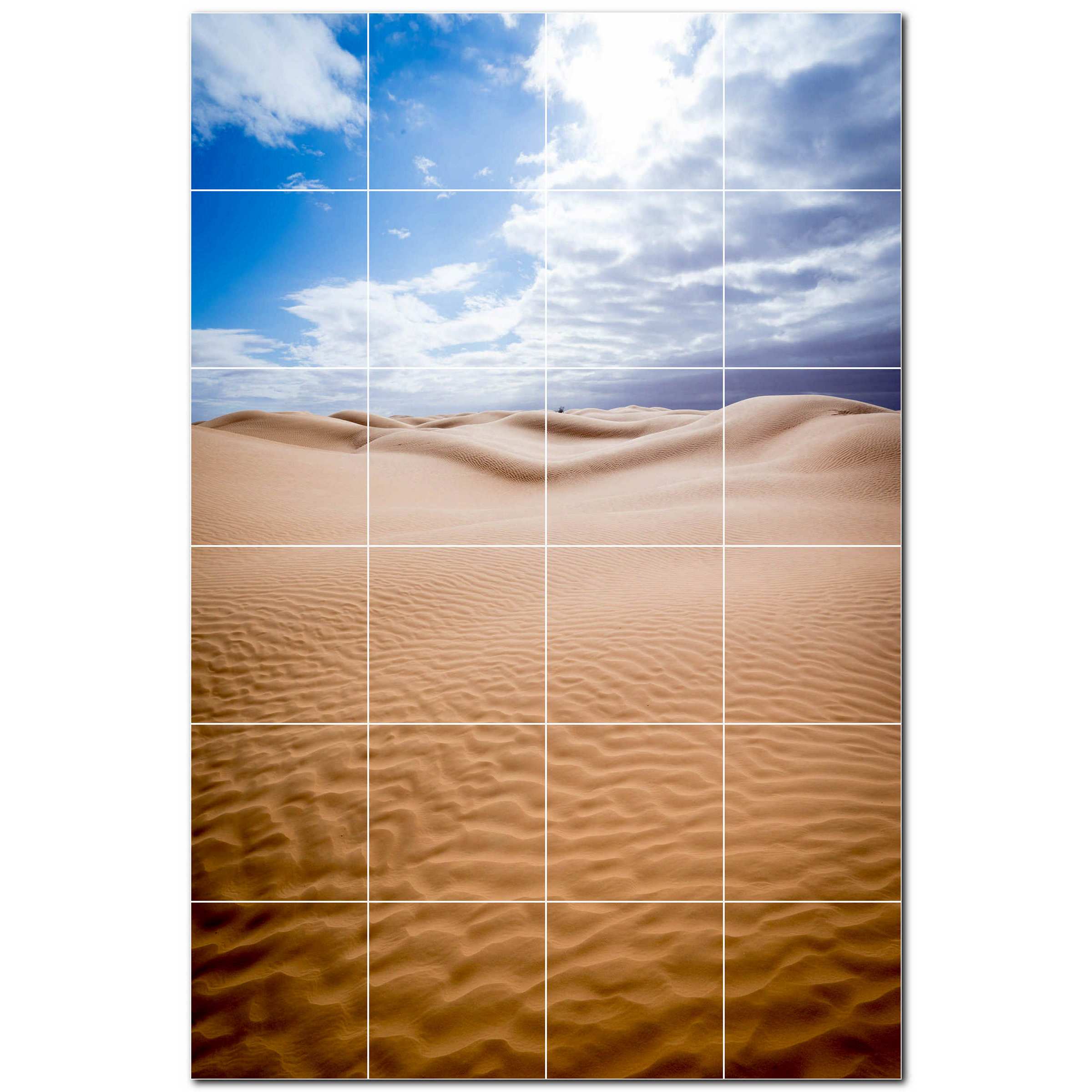Picture-Tiles.com 32" x 48" Ceramic Desert Photo Decorative Mural Tile ...