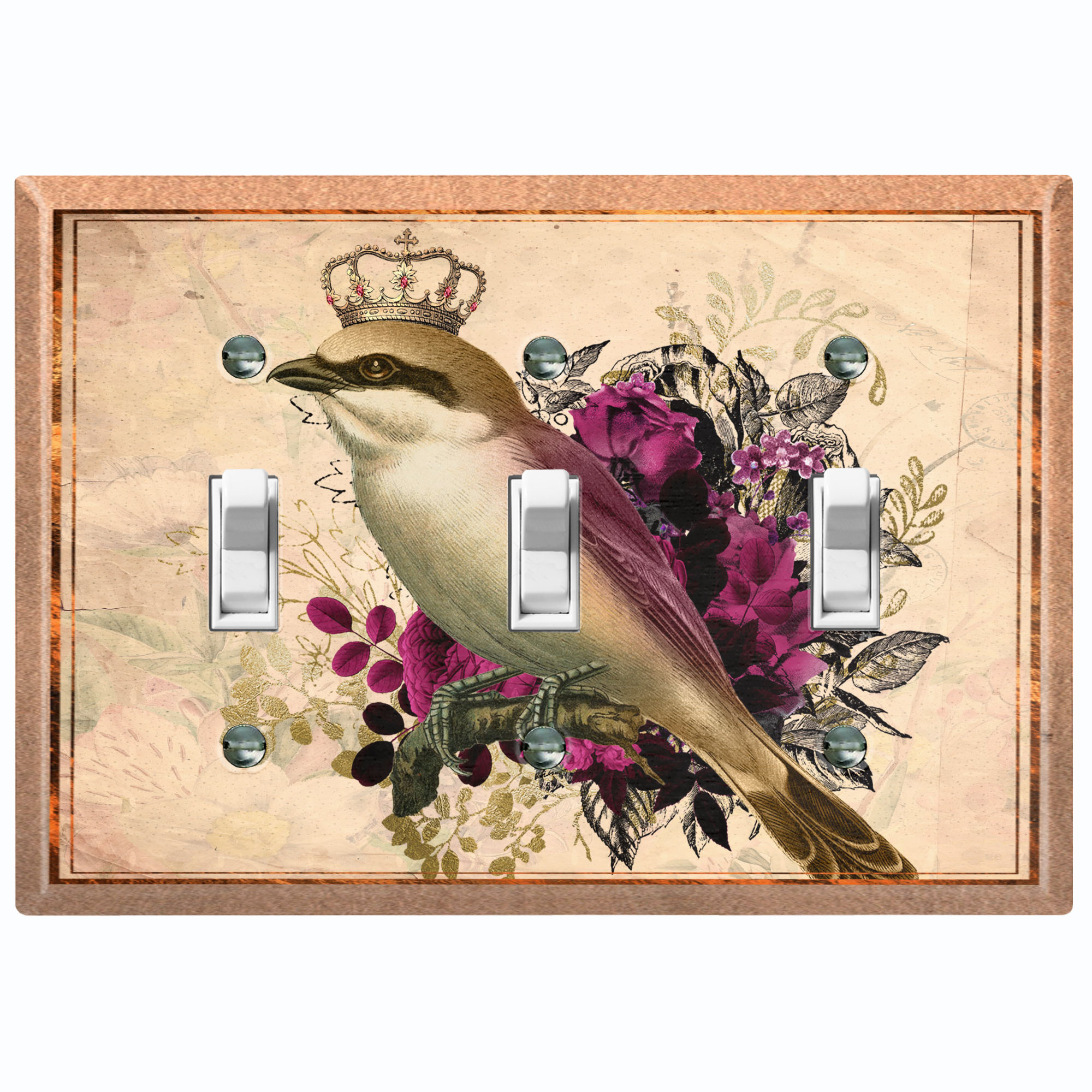 WorldAcc 3-Gang Toggle Light Switch Wall Plate | Wayfair