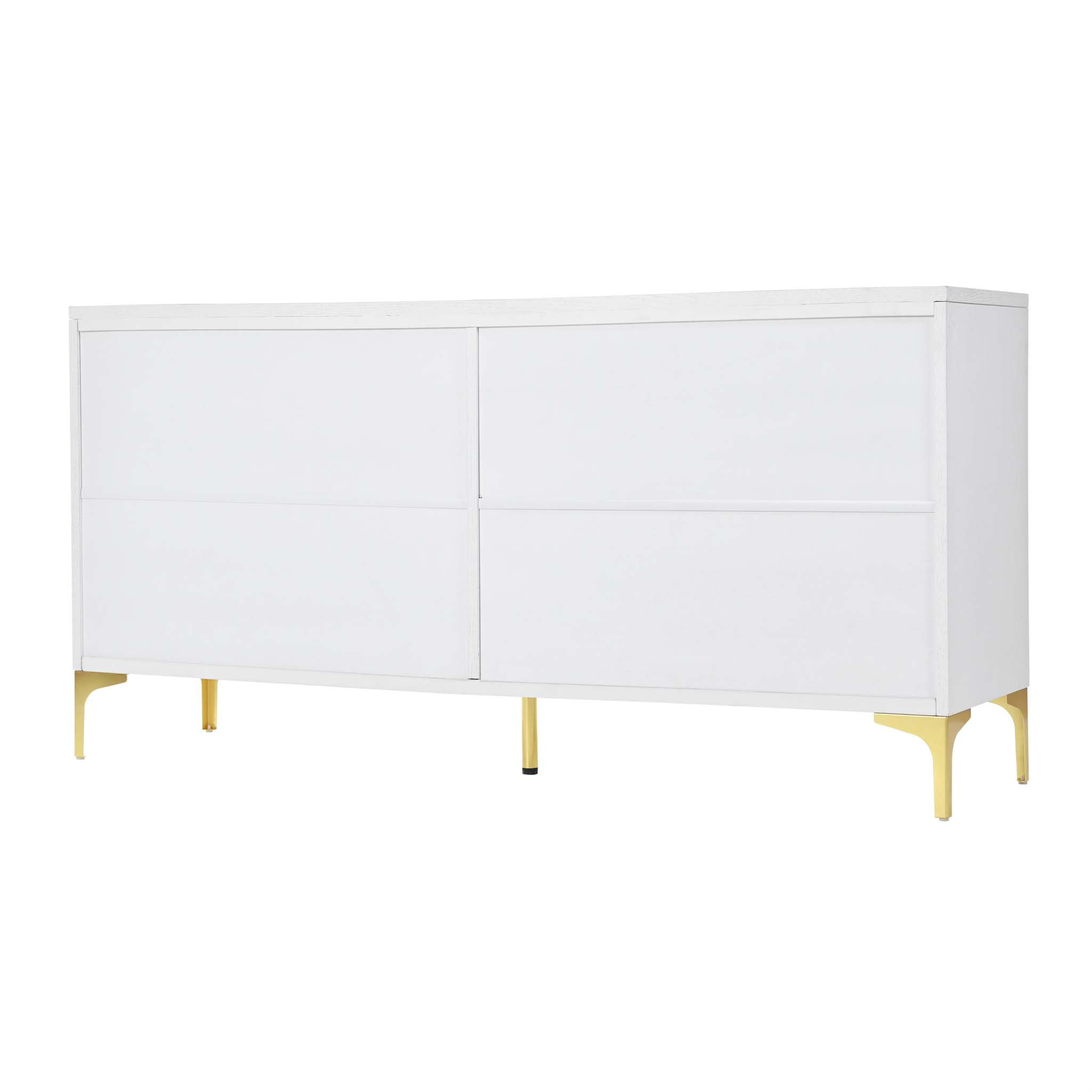 Wrought Studio Creative Carved 4-Door Sideboard With Handleless Press ...
