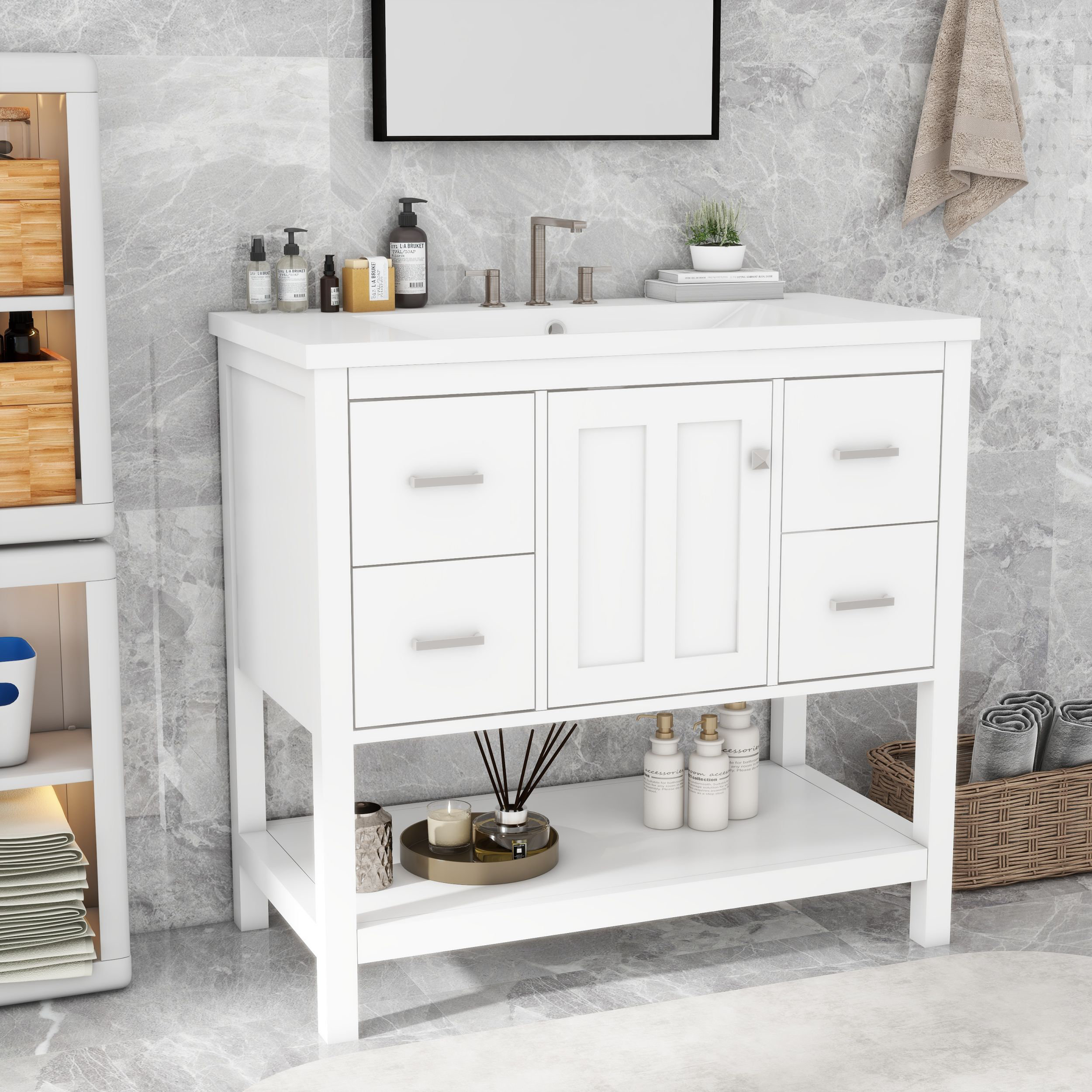 Winston Porter Rashona 36'' Single Bathroom Vanity with Top | Wayfair