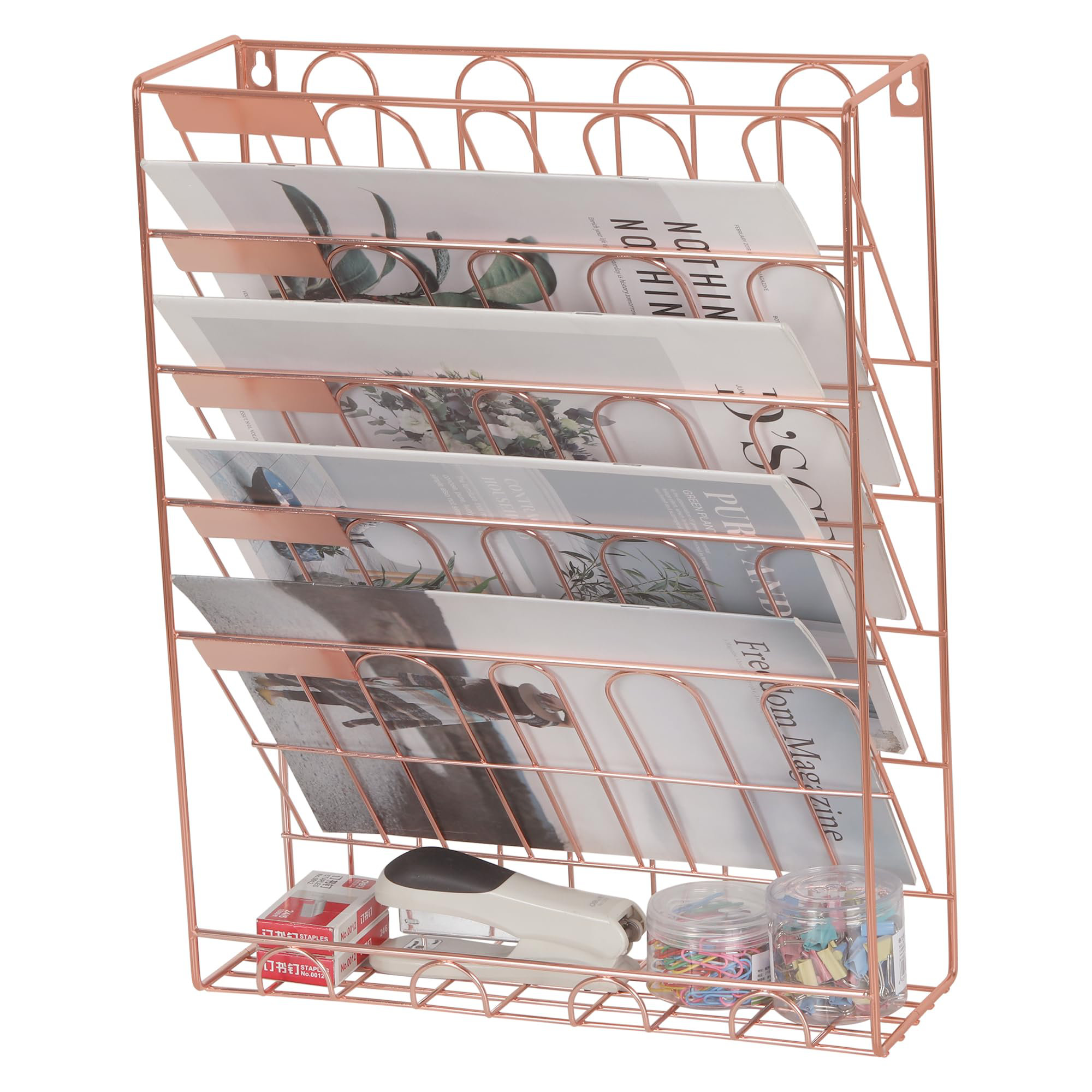 Inbox Zero Desktop Organizer, 5-Tier Hanging File Organizer, Wall ...