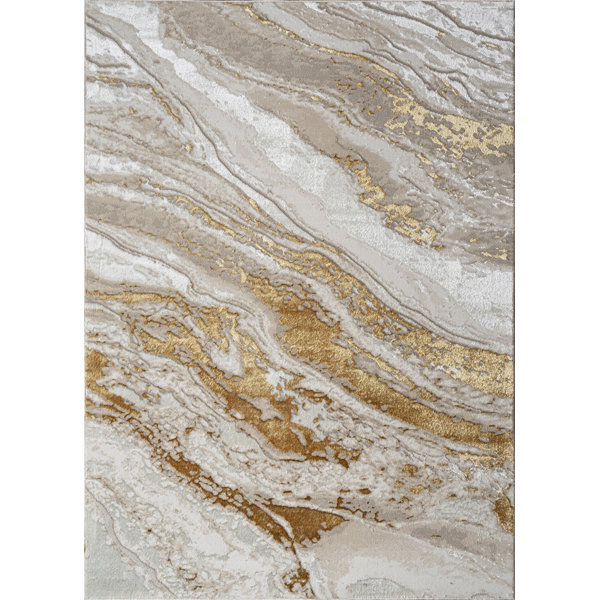 Wrought Studio™ "Adi" Abstract Area Rug | Wayfair