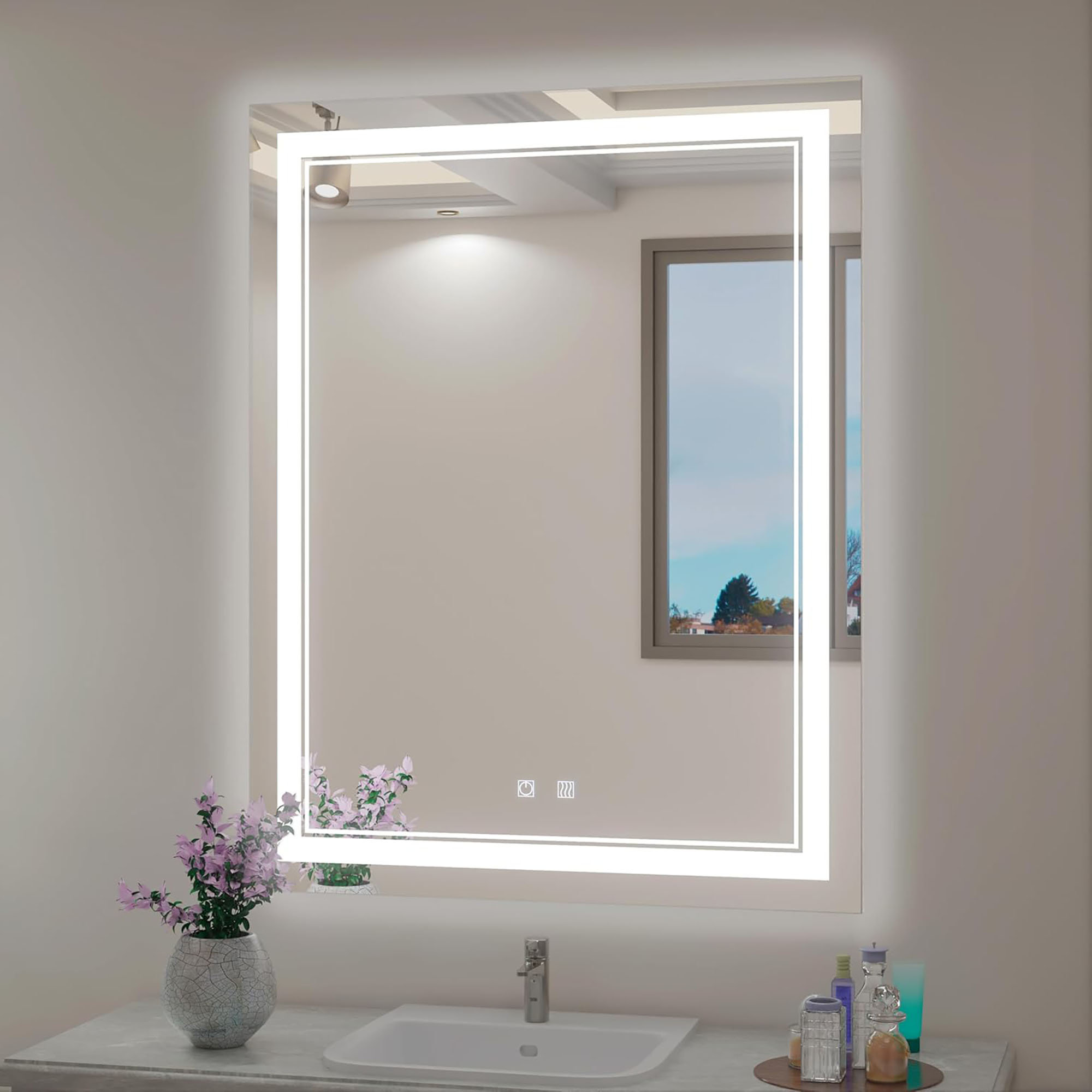 Ivy Bronx Nijae Rectangle Mirror | Wayfair