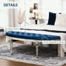 Alcott Hill® half-moon shape Upholstered benches with button tufted ...