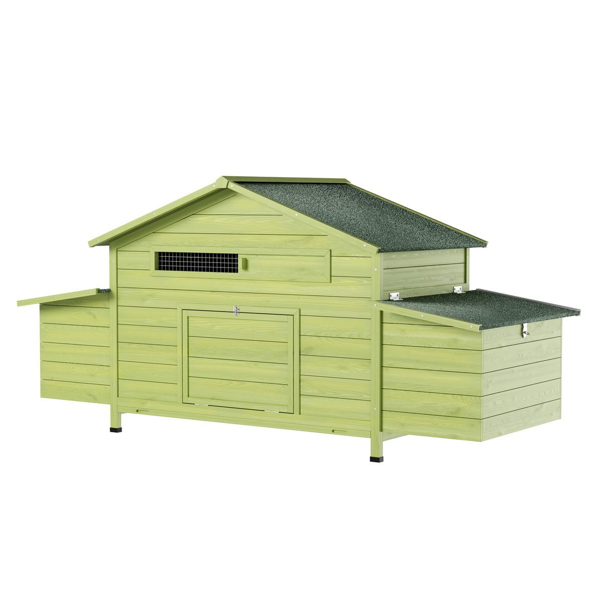 One Allium Way® 11.12 Ft Poultry Cage, Wooden Chicken Coop With 2 ...