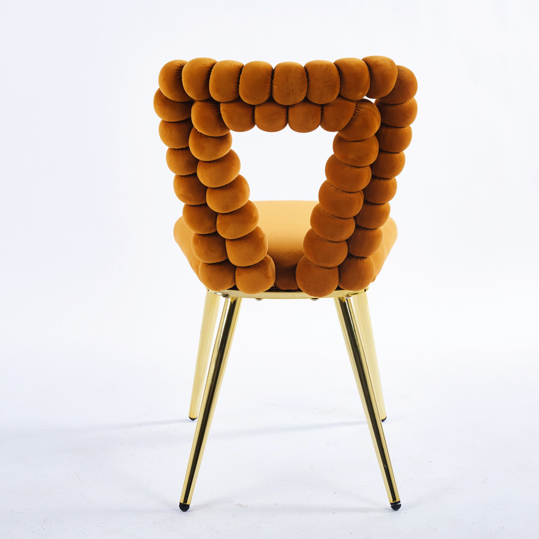 Corrigan Studio® 4 Black & Gold Chair - Fabric Upholstery, Frame, For ...