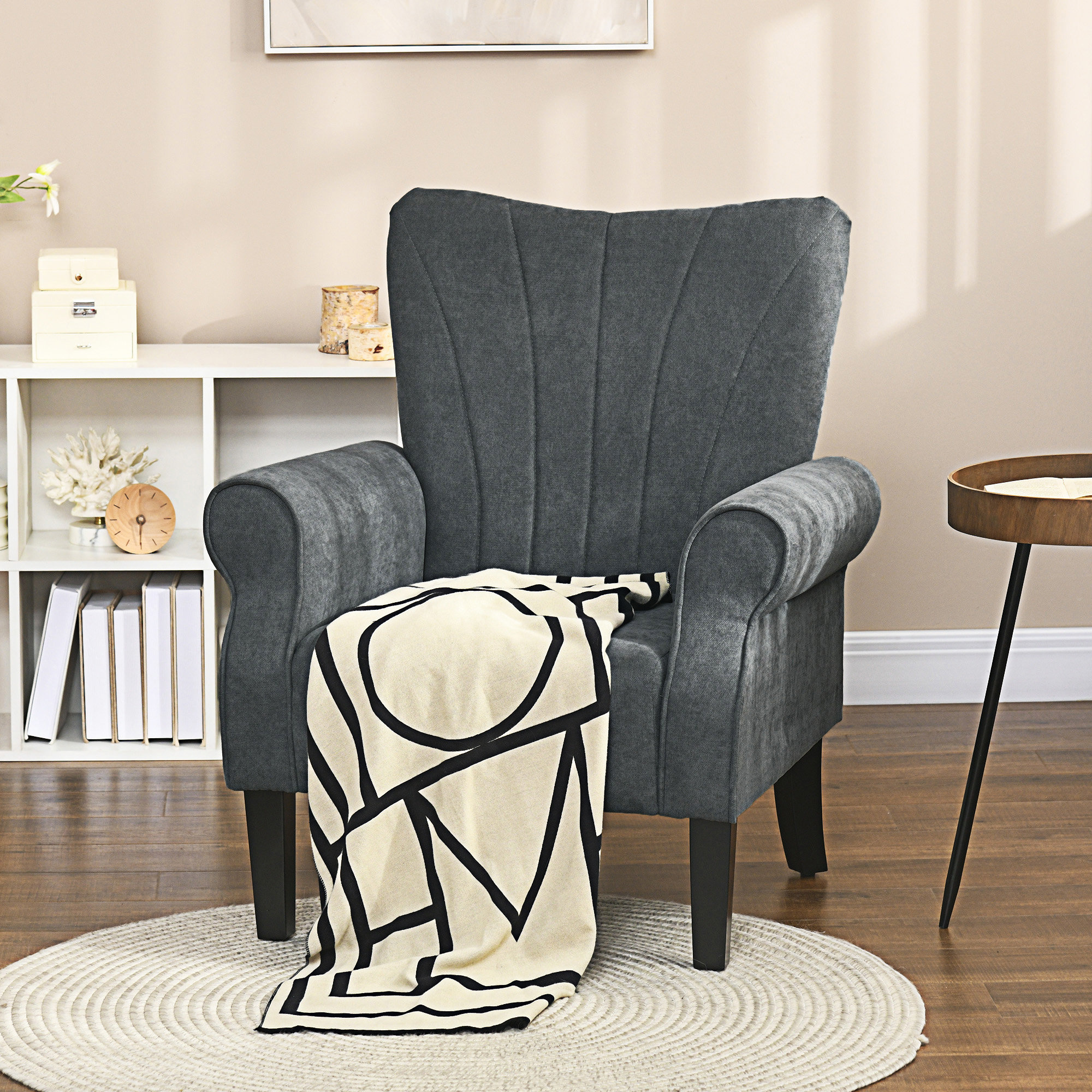 Lark Manor™ HOMCOM Fabric Accent Chair | Wayfair