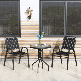 Metal Patio Bistro Sets You'll Love | Wayfair