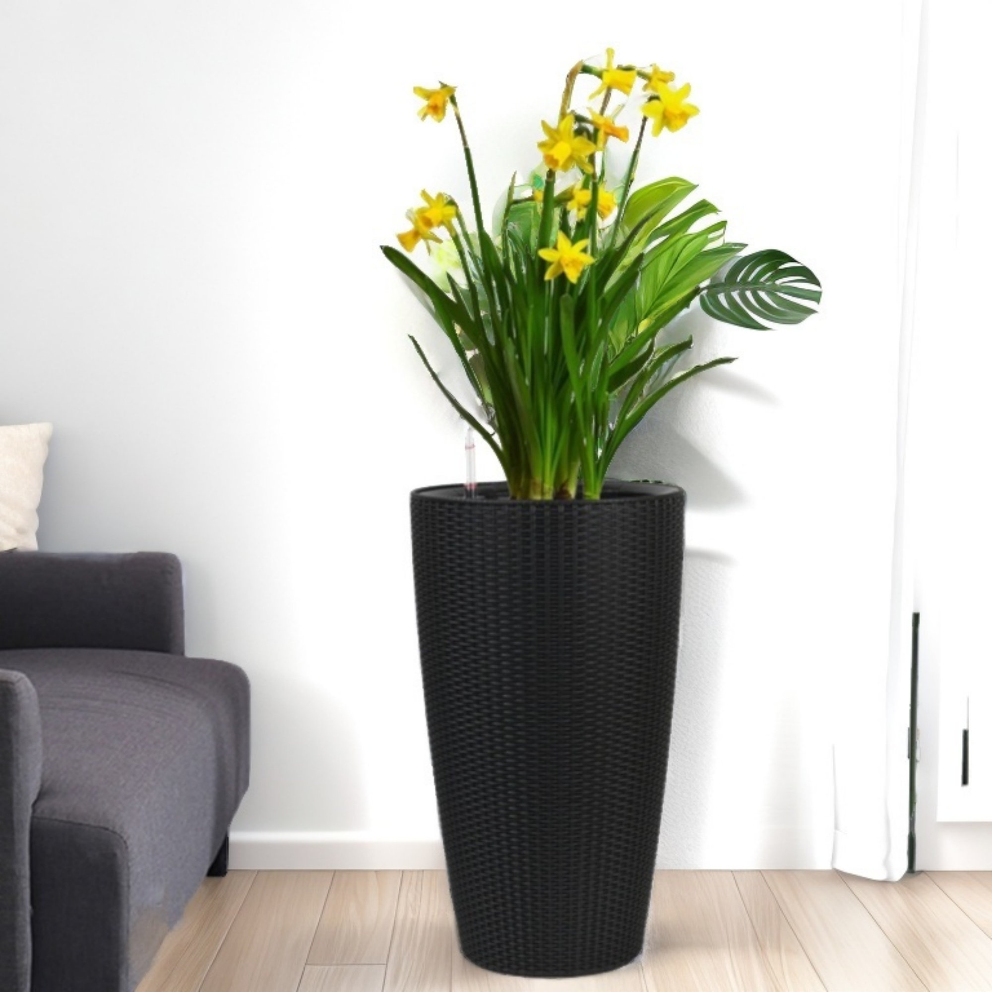 Latitude Run® 22 Inch Tall Planter With Water Level Monitor And Inner ...