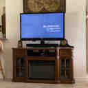 Muskoka Sinclair TV Stand for TVs up to 65" with Electric Fireplace ...