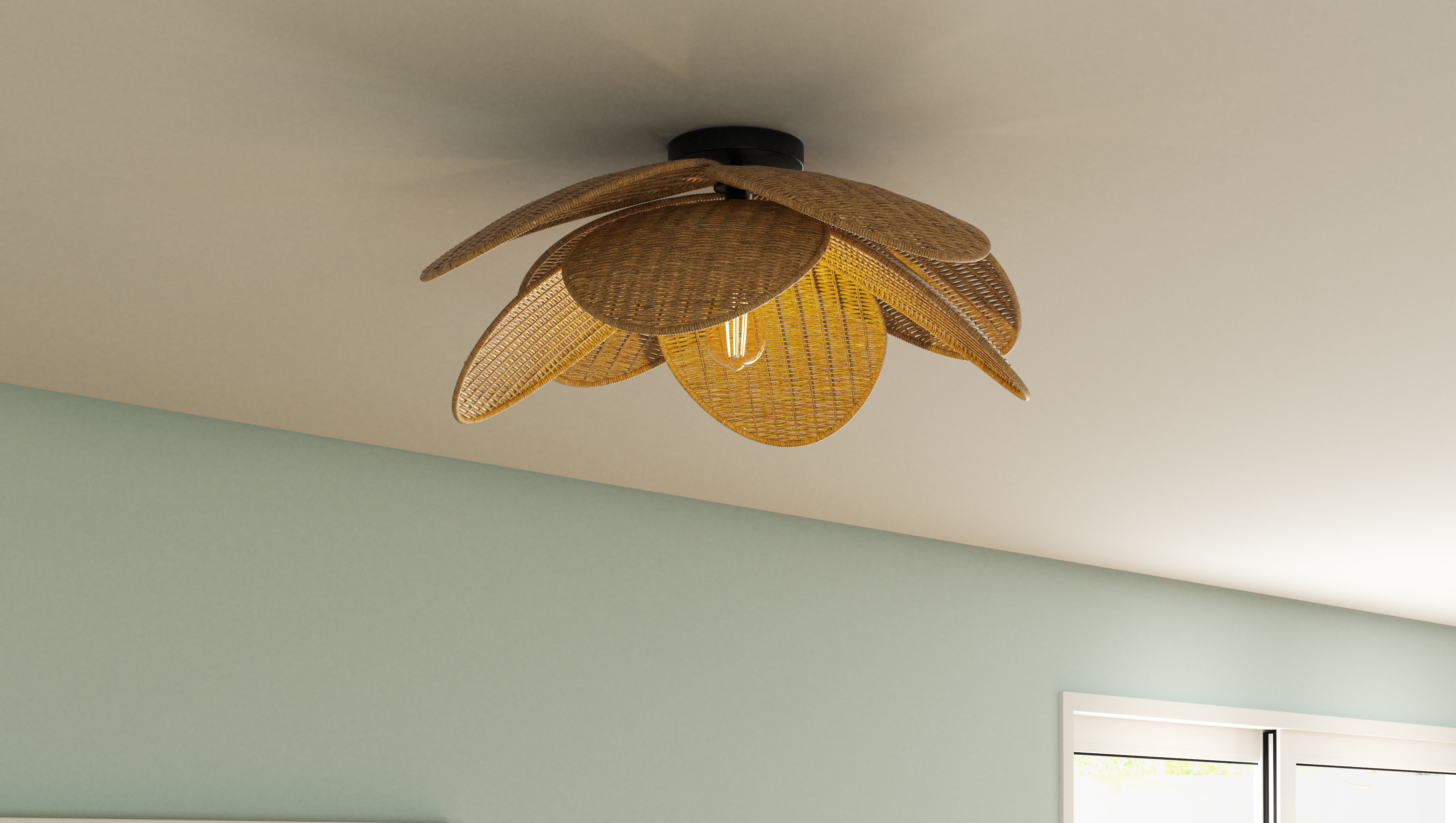 Bay Isle Home™ Corisha 1-Light Semi-Flush Mount | Wayfair