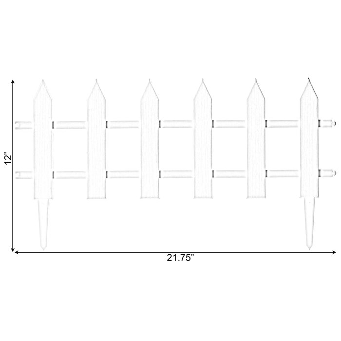 Gardenised 12'' H x 21.75'' W Yes Vinyl Fencing & Reviews | Wayfair