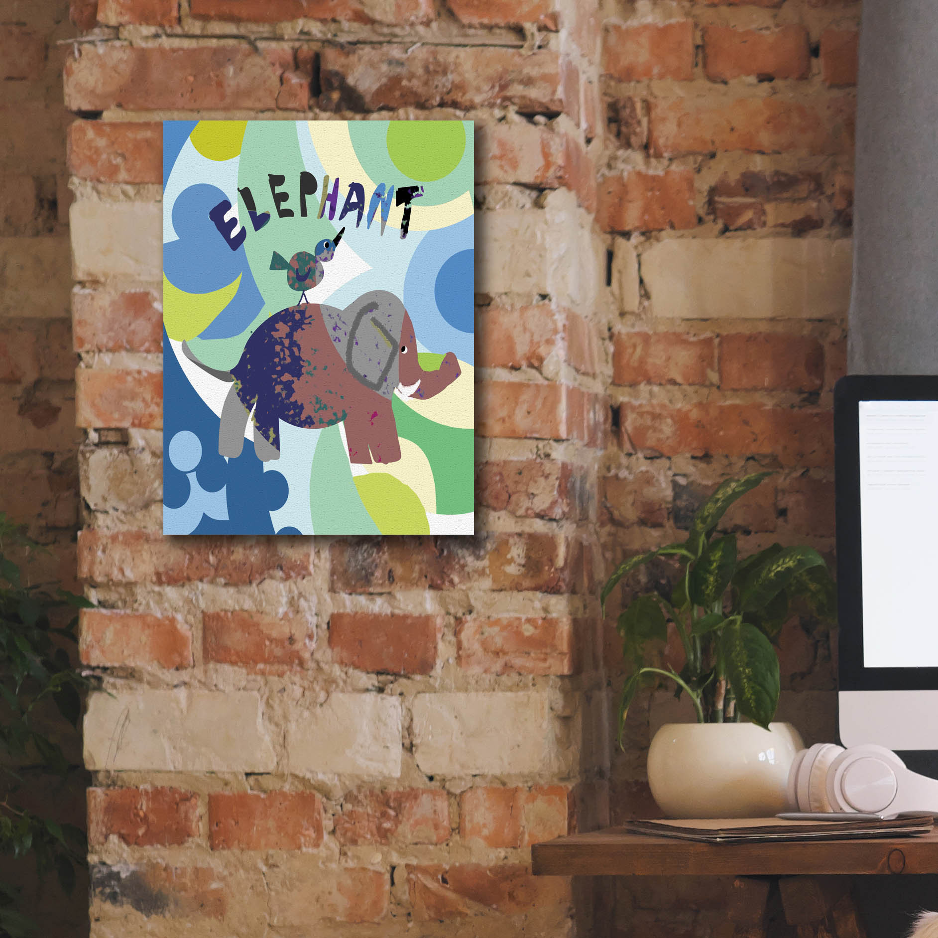 Indigo Safari Art mural épique Graffiti «Elephant» par Holly McGee, 26 ...