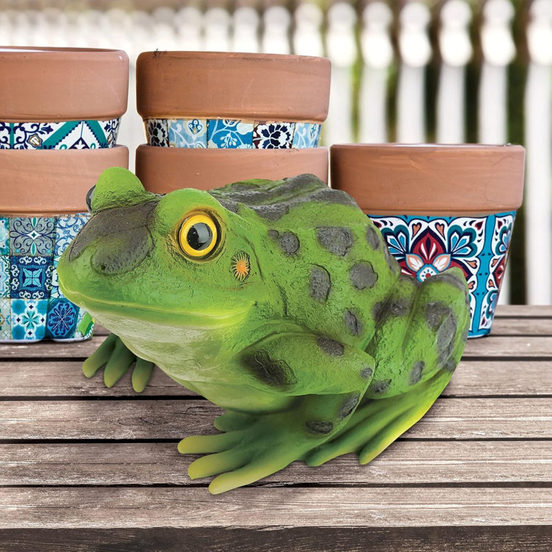 Fleur De Lis Living Ribbit The Frog Garden Toad Statue, 23 Cm ...