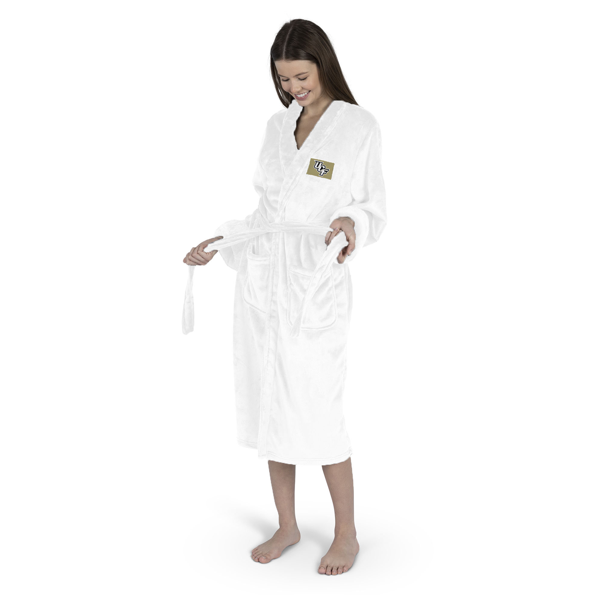 Wildon Home® NCAA UCF Knights White Out Silk Touch Robe, Sport Fan ...