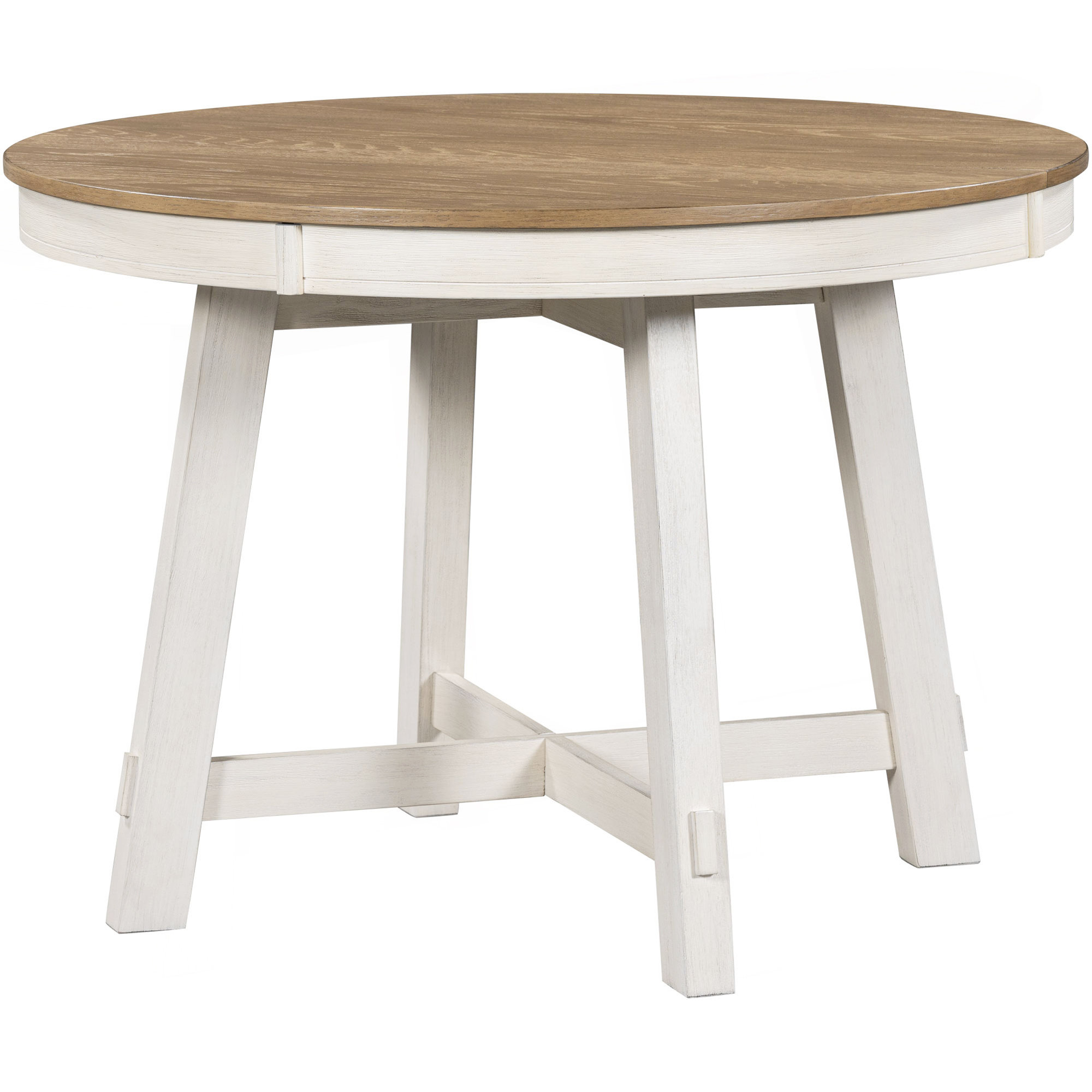 Ophelia & Co. Farmhouse Round Extendable Dining Table With Leaf And ...