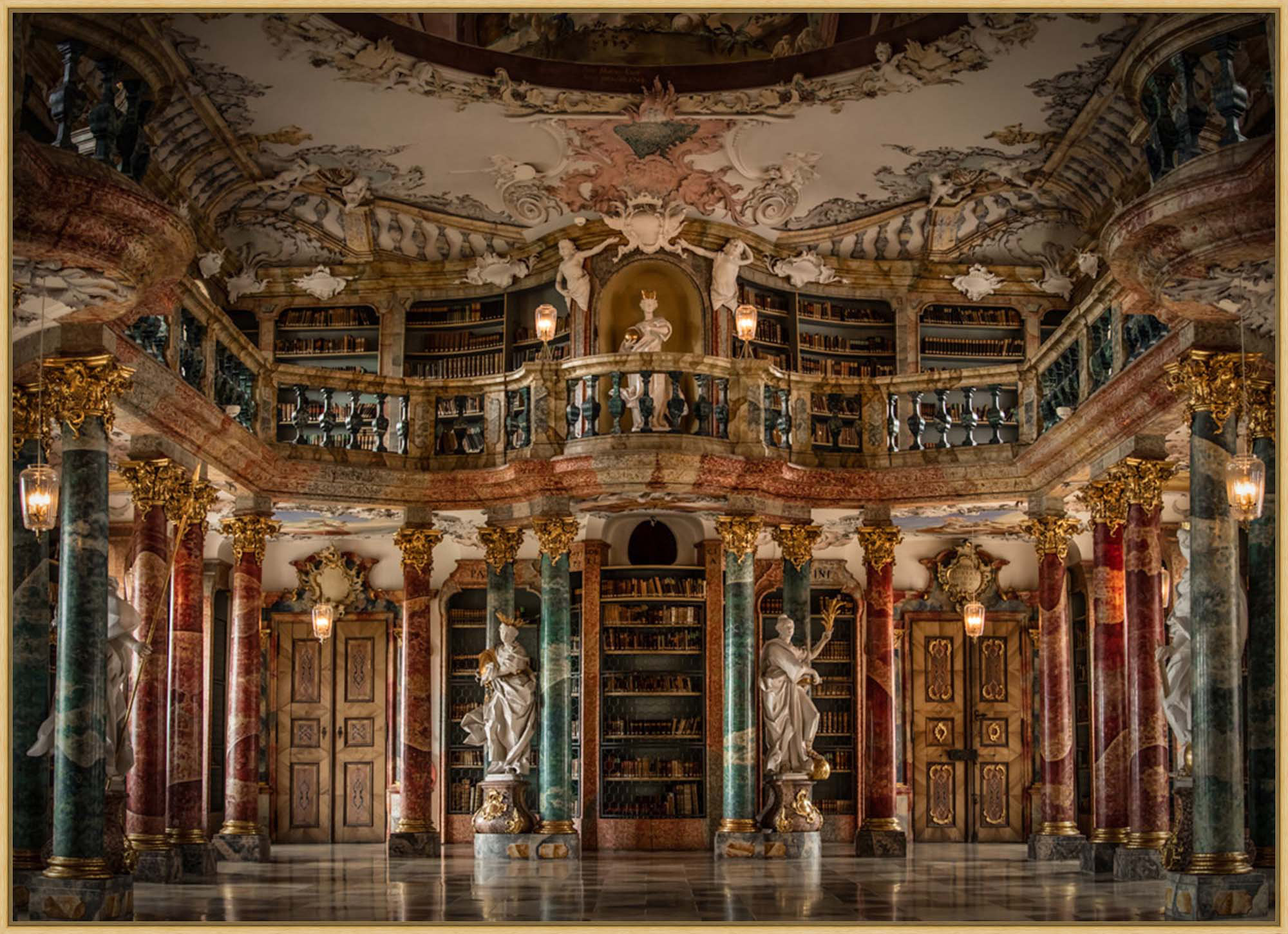RFA Decor Ancient Library by Peter Odekerken - Floater Frame on Canvas ...