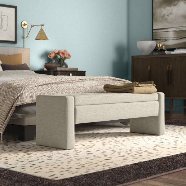 Wade Logan® Anthonique 55.1'' W Modern Tufted Upholstered Storage Bench ...